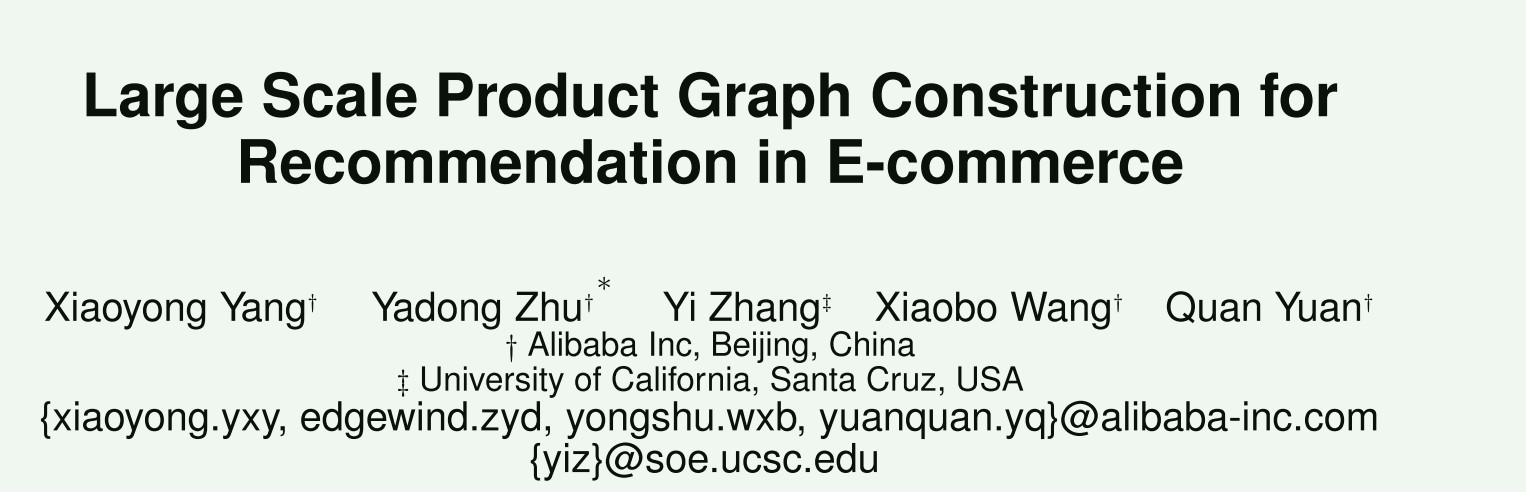 Rec - Large Scale Product Graph Construction for Recommendation in E ...
